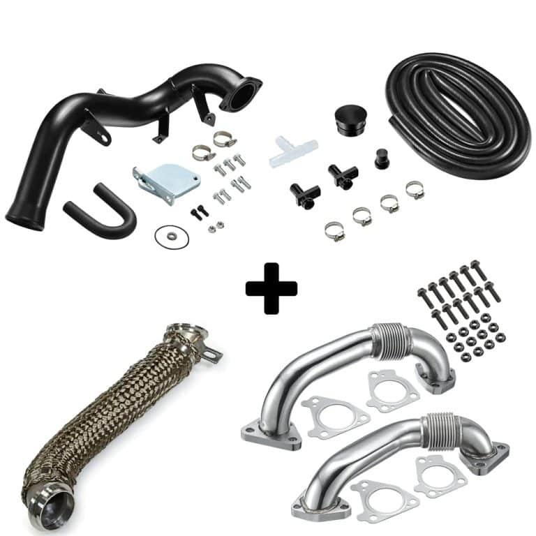 EGR/CCV PCV Reroute Delete 2007.5-2010 LMM 6.6L Duramax All-in-One Kit ...